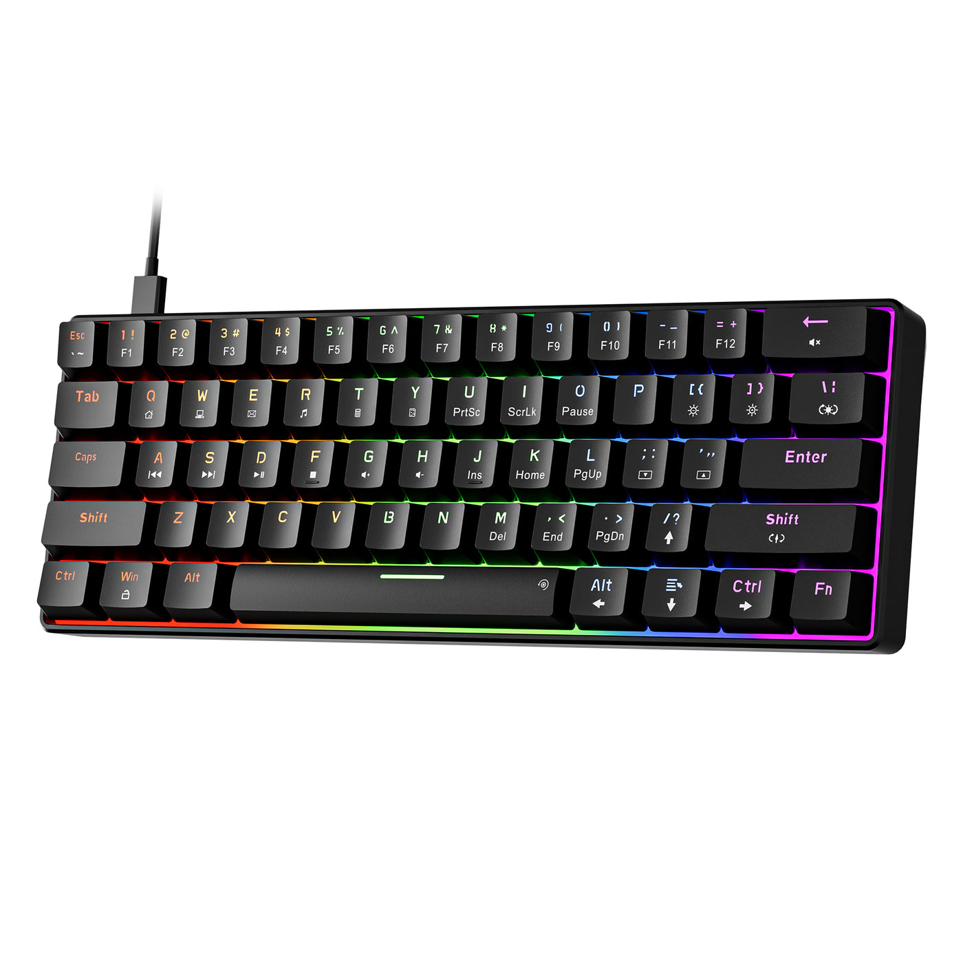 Newmen GM611 Gaming Keyboard,60% Percent Mechanical Keyboard 61 K